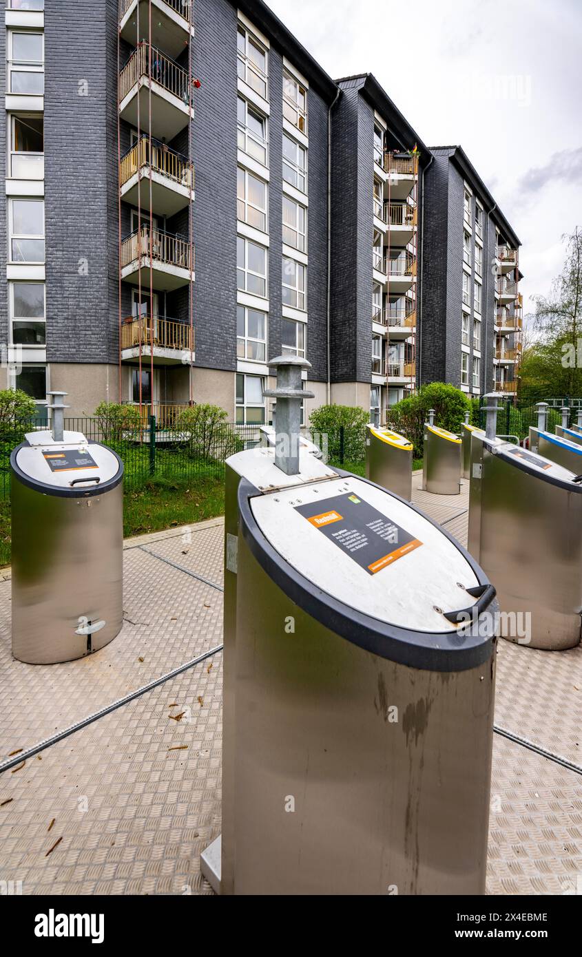 Underground waste disposal system, waste columns for different types of ...