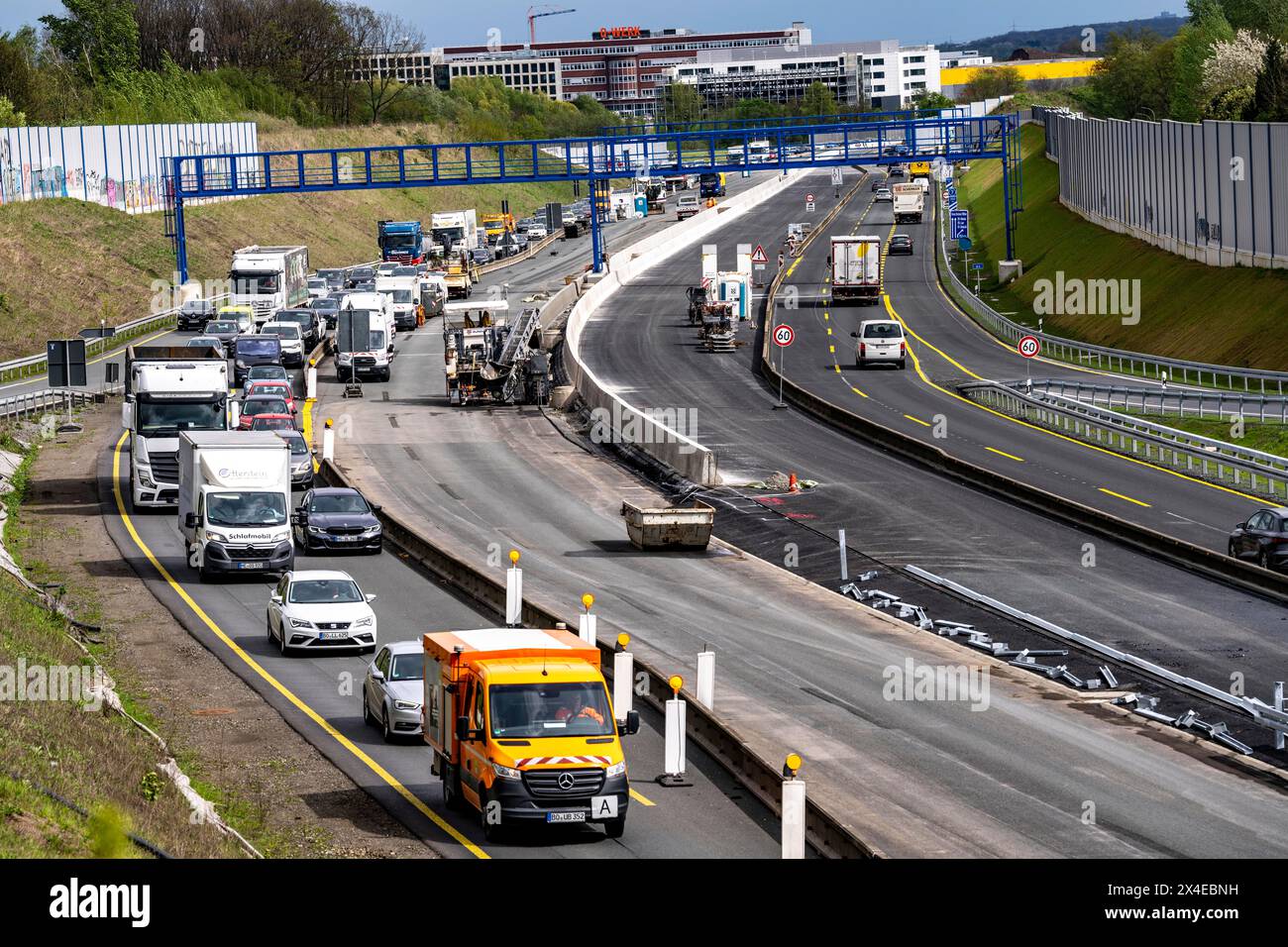 A448 freeway, city freeway, crossover Bochum, expansion of the ...