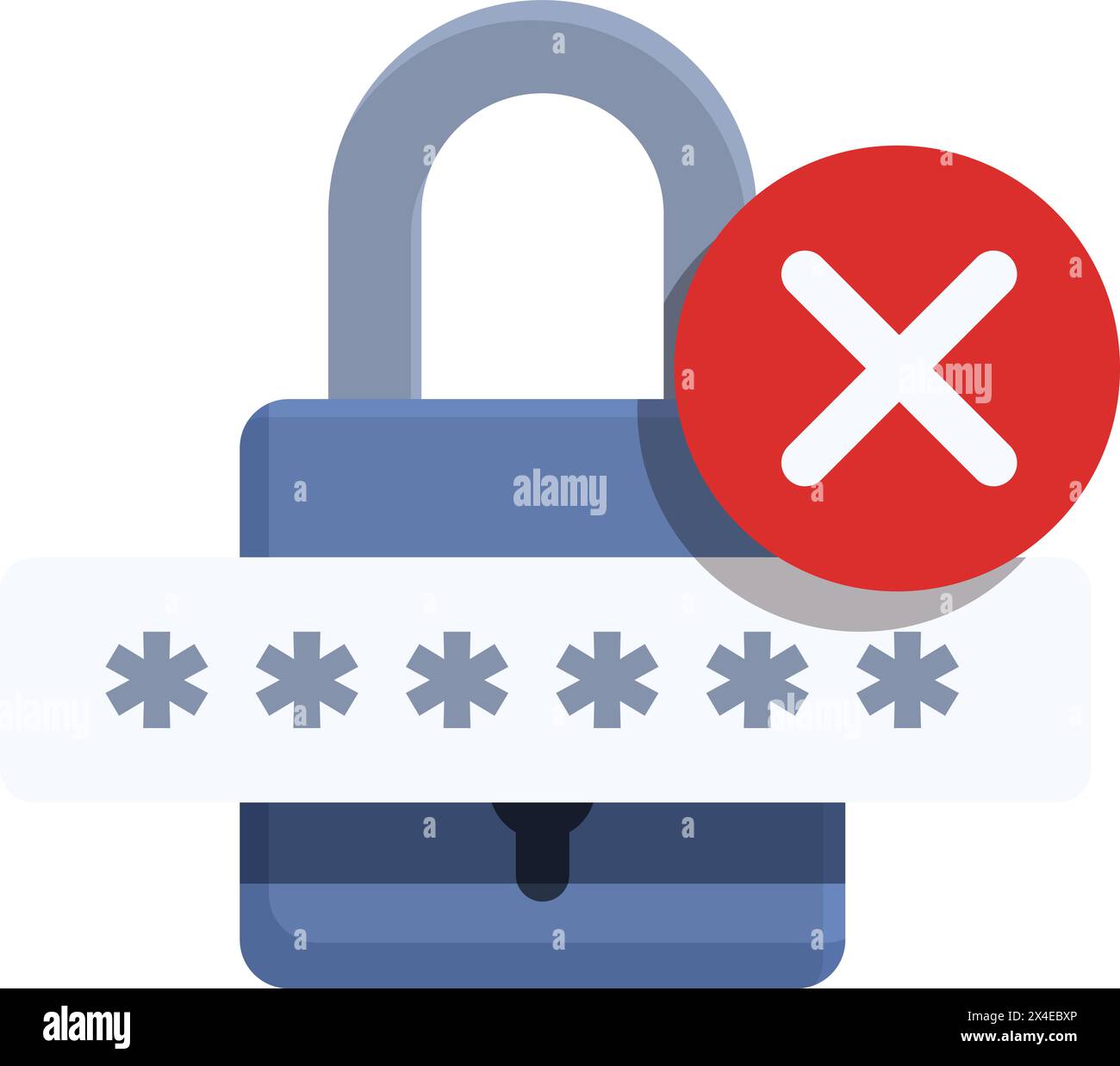Access denied padlock password icon cartoon vector. Safety security ...