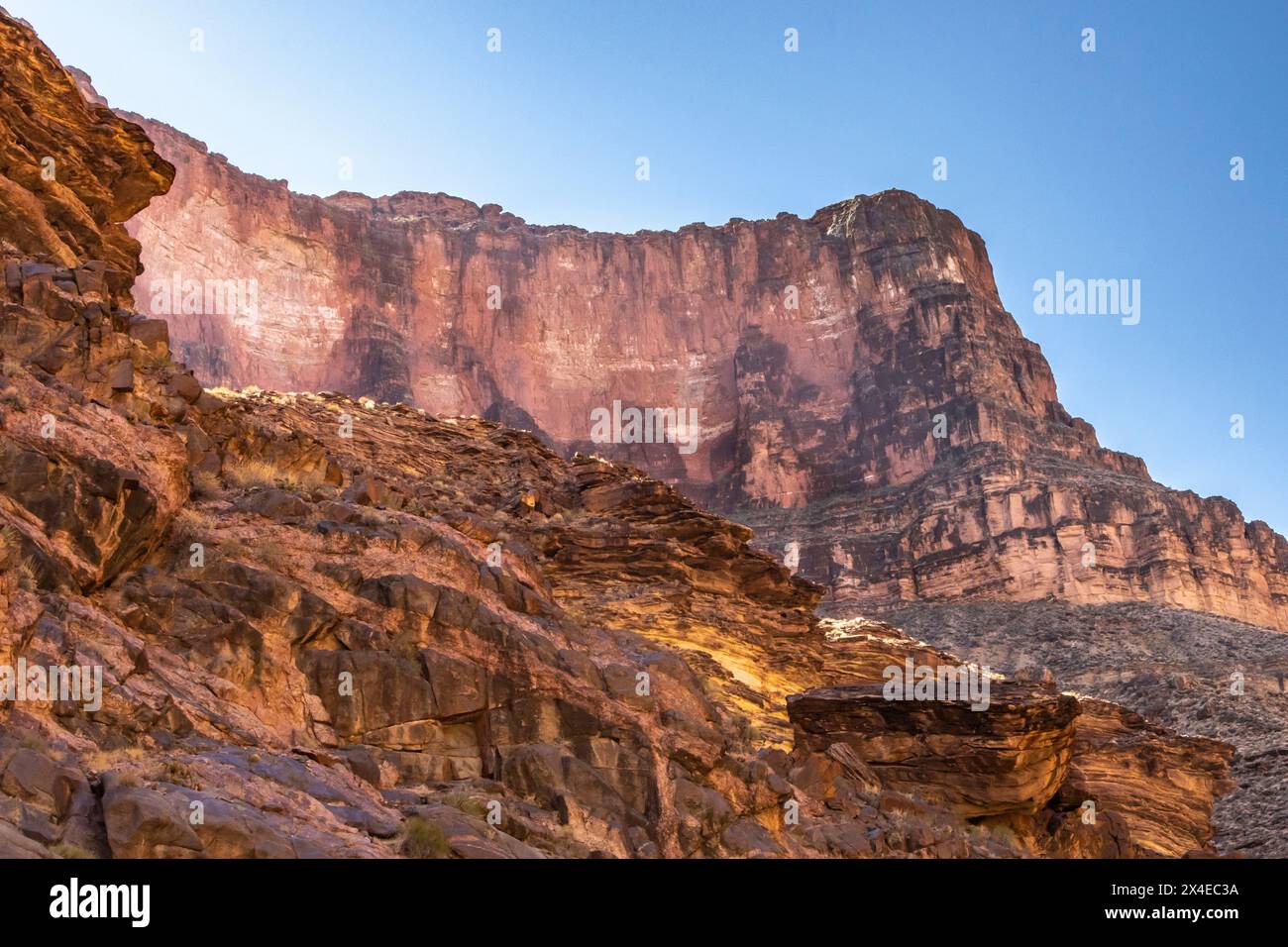 USA, Arizona, Grand Canyon National Park. Rocky cliff formations Stock ...