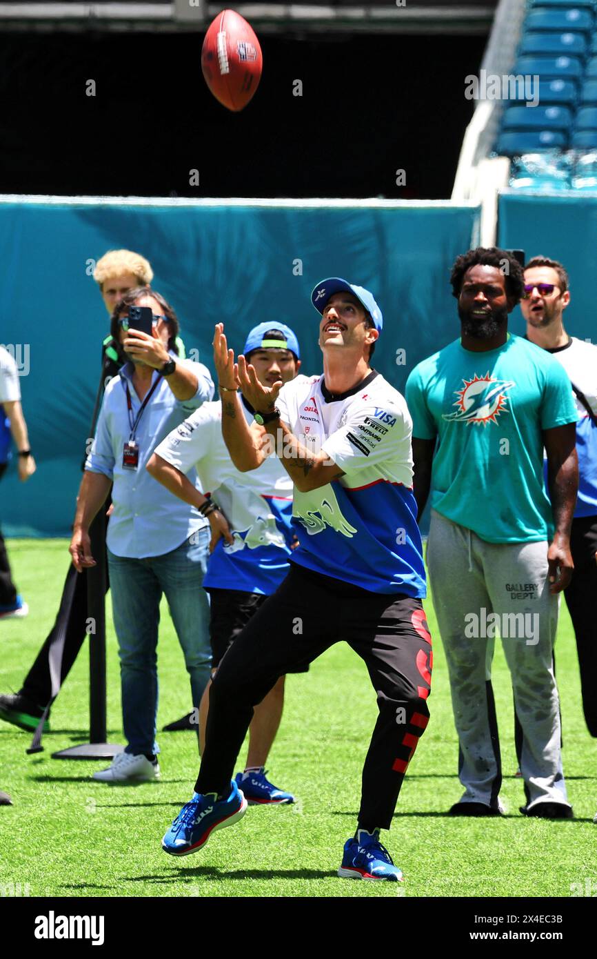 Miami, USA. 02nd May, 2024. Daniel Ricciardo (AUS) RB plays American ...