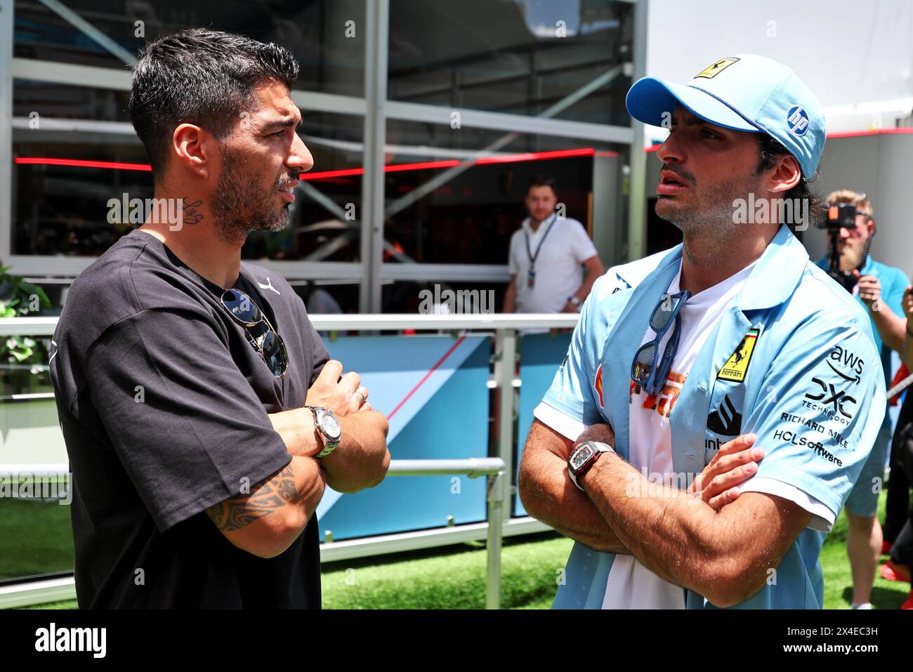 Miami, USA. 02nd May, 2024. (L to R): Luis Suarez (URU) Inter Miami ...