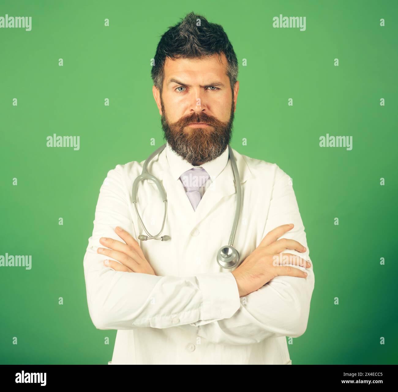 Profession, medicine, healthcare and medical staff concept. Handsome ...