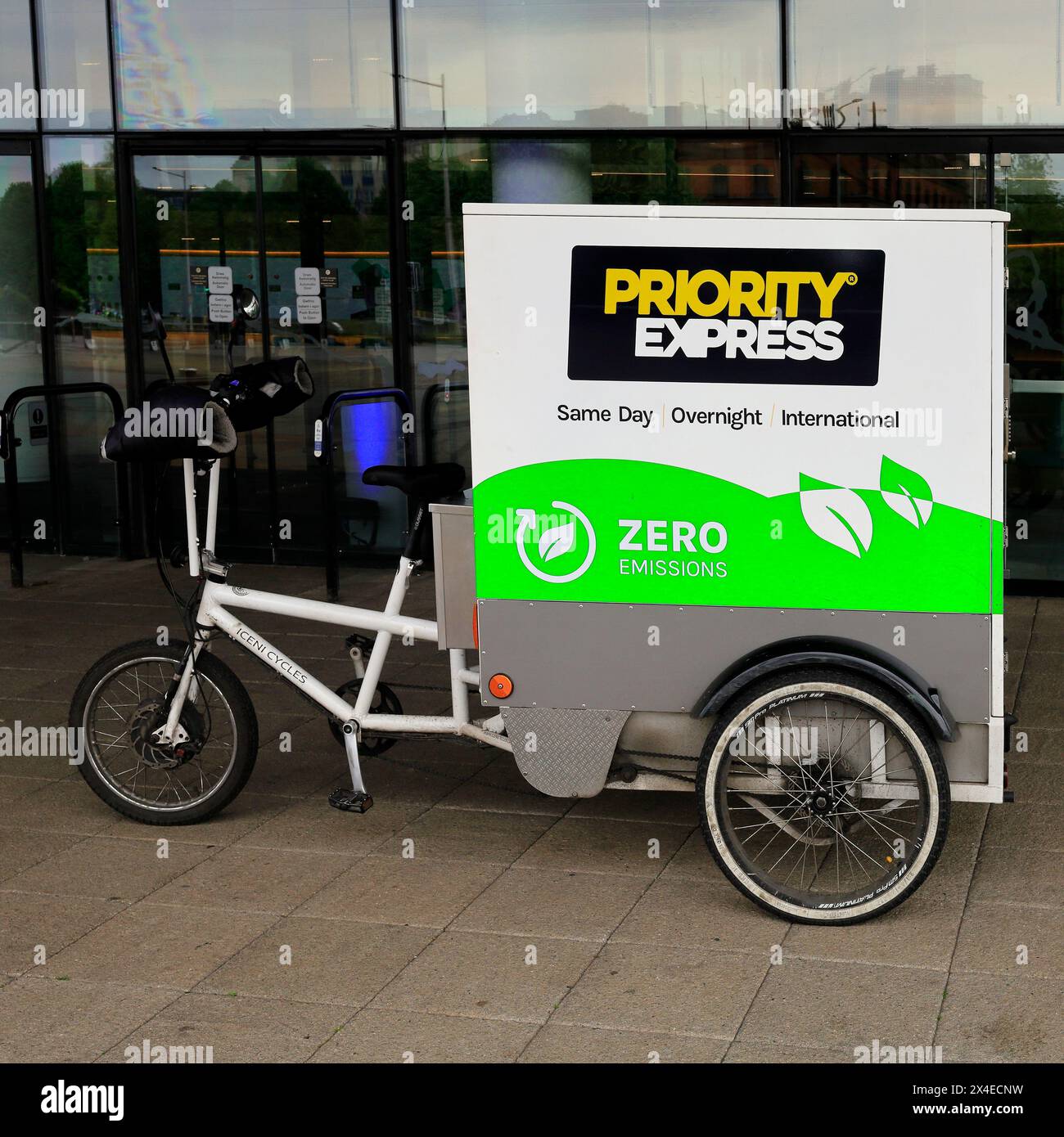 Cardiff Bay, delivery tricycle outside the Millennium Centre, May 2024 ...