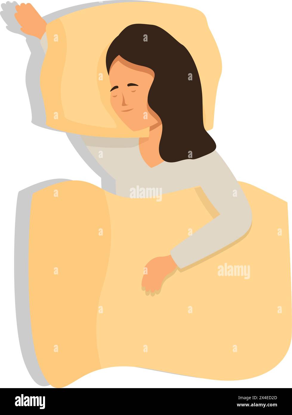 Resting sleeping female icon cartoon vector. Calm resting. Snore time ...