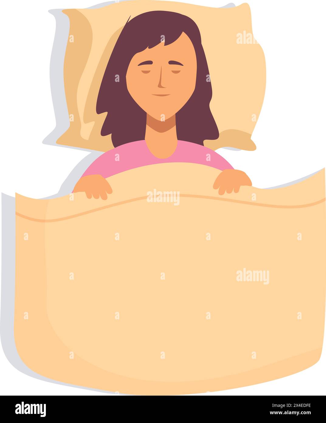 Relax female blanket icon cartoon vector. Health comfort. Pose funny ...