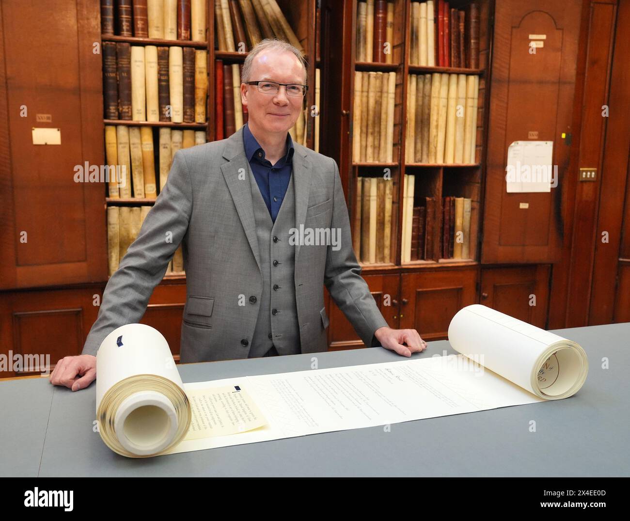 Head of Collections at the National Archives Sean Cunningham with the ...