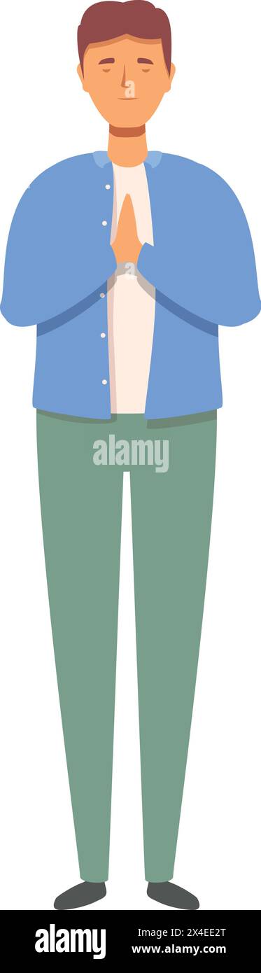 Young prayer thank Stock Vector Images - Alamy