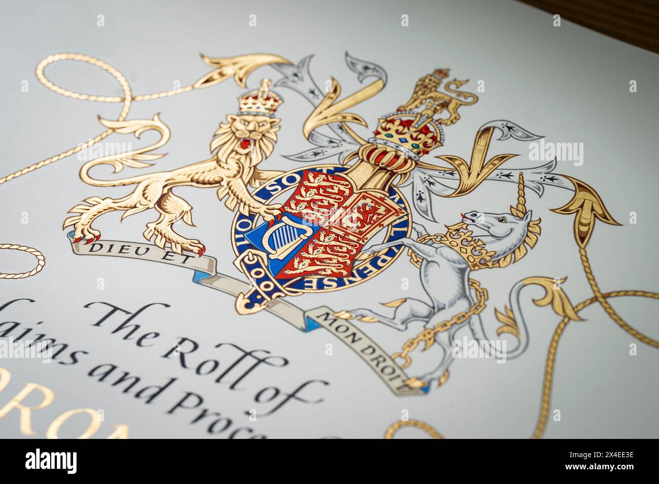 The frontispiece created by heraldic artist Timothy Noad, of the ...
