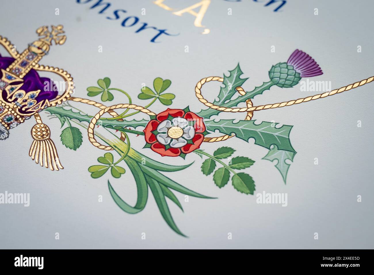 The frontispiece created by heraldic artist Timothy Noad, of the ...