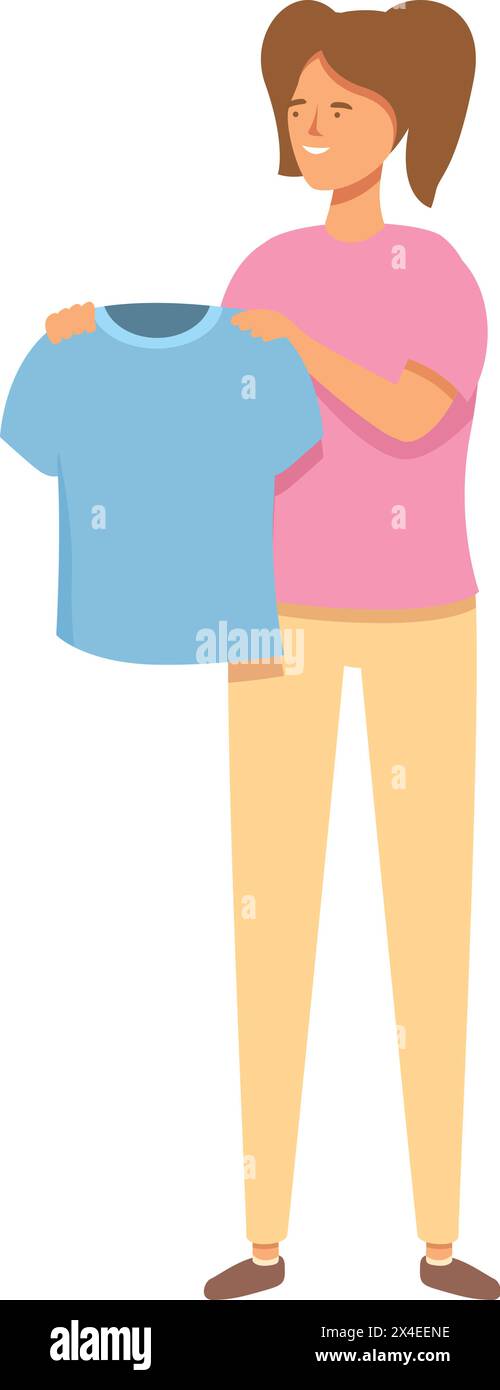 Kid folding clothes Stock Vector Images - Alamy