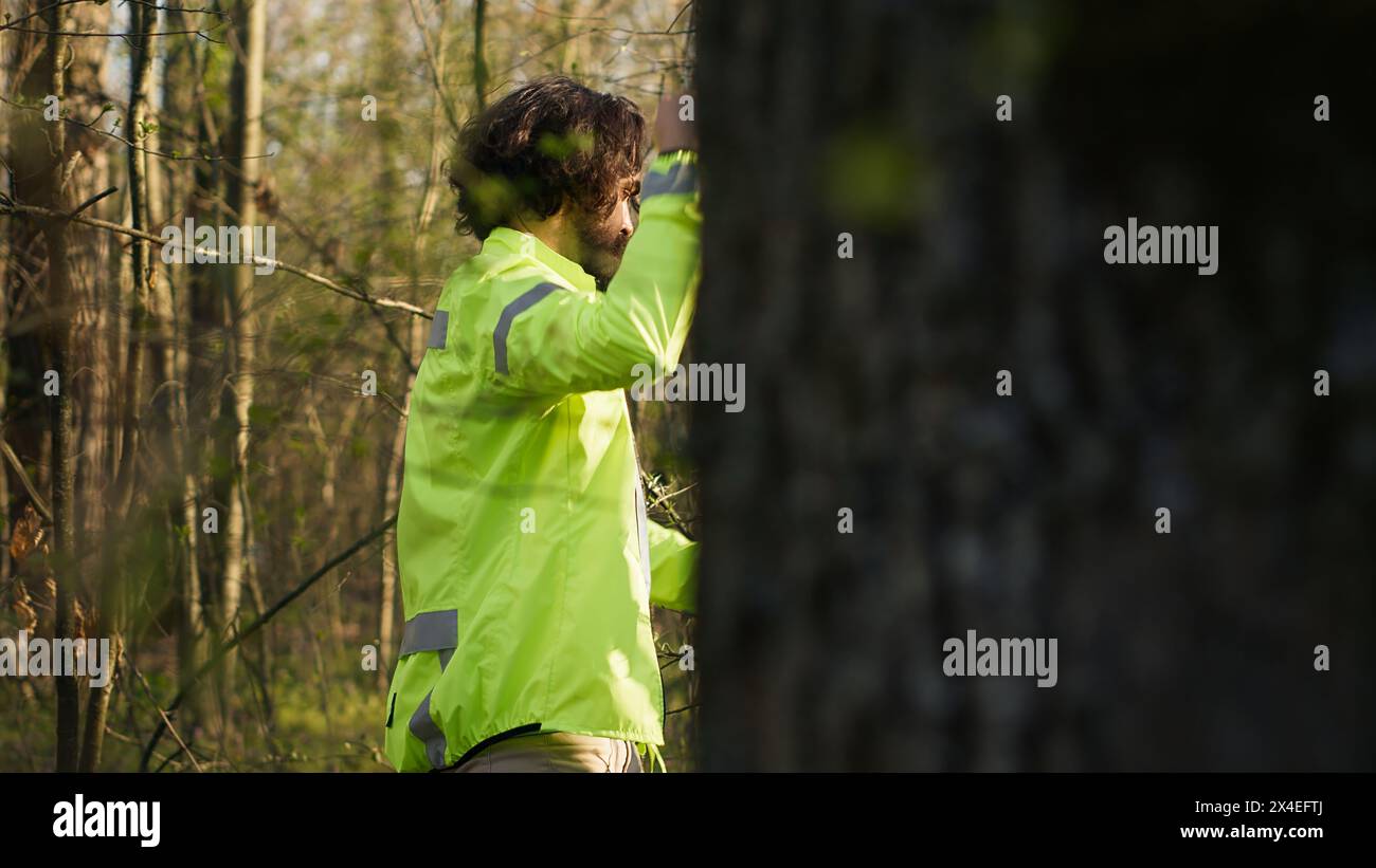 Helping direction in forest hi-res stock photography and images - Alamy