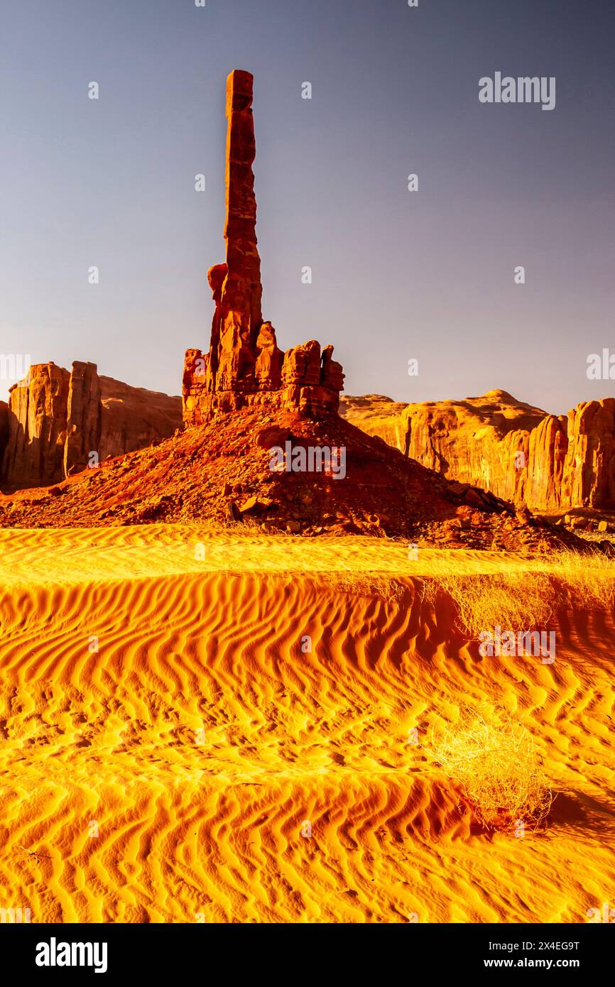 USA, Arizona, Monument Valley Navajo Tribal Park. Eroded formations and ...