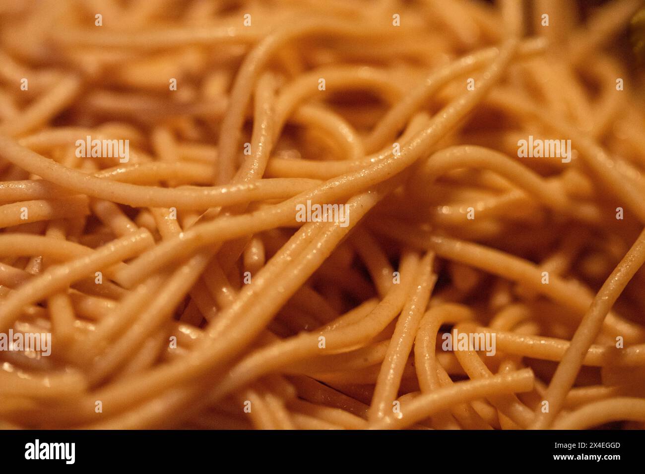 Cooked Whole wheat noodles up close Stock Photo - Alamy
