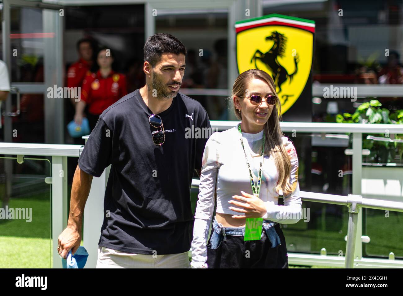 Miami, Etats Unis. 02nd May, 2024. Luis Suarez and his wife Sofia Balbi ...