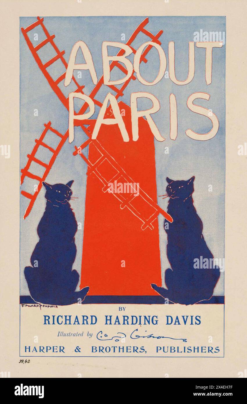 Vintage French Advertising Poster: About Paris by Richard Harding Davis ...