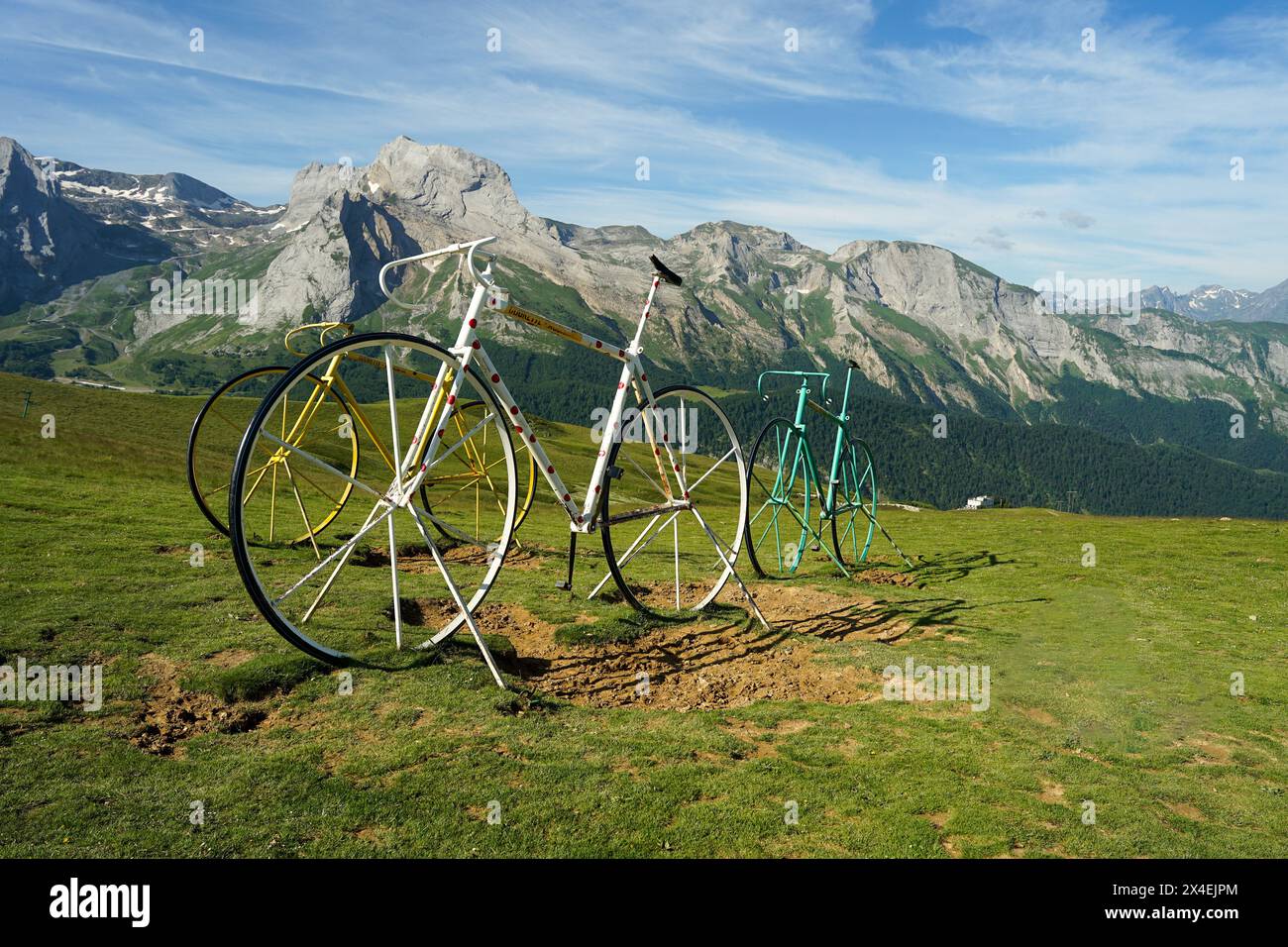Col d Aubisque, France - July 1 2021: Col d Aubisque famous mountain ...
