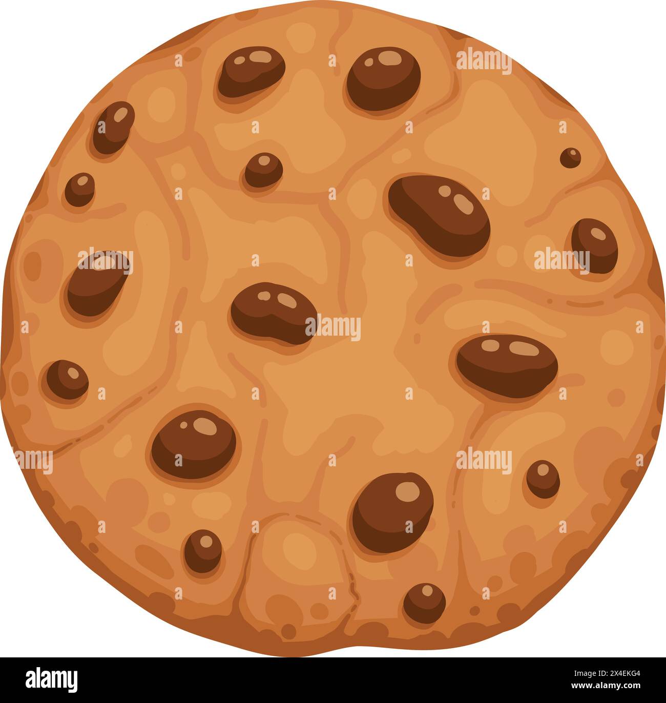 Bitten chocolate chip cookie. Crunch homemade brown biscuit broken with ...