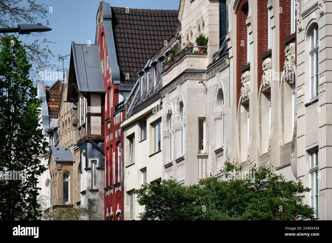 richly decorated old buildings in various styles from the end of the ...