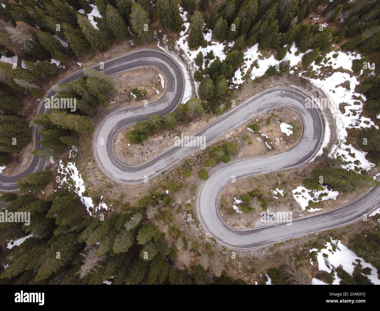 Snake Road in Passo Giau in Dolomite Italian Alps Stock Photo - Alamy
