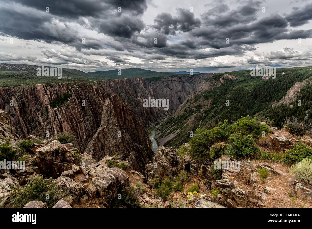View of Black Canyon of the Gunnison National Park Stock Photo - Alamy