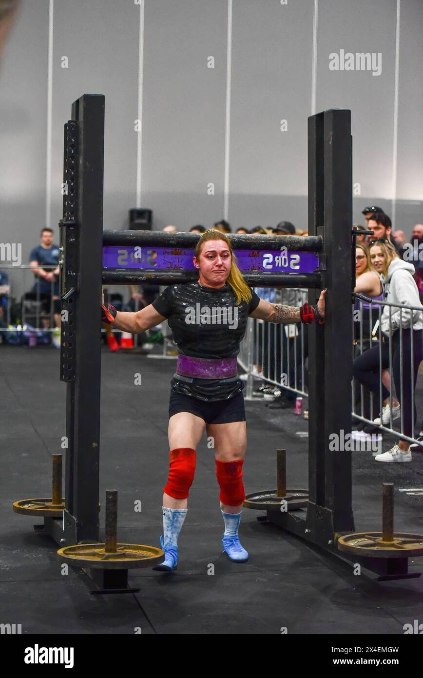 Australian Strongwoman Heidi Ellen is seen in action at 2024 Oceania ...