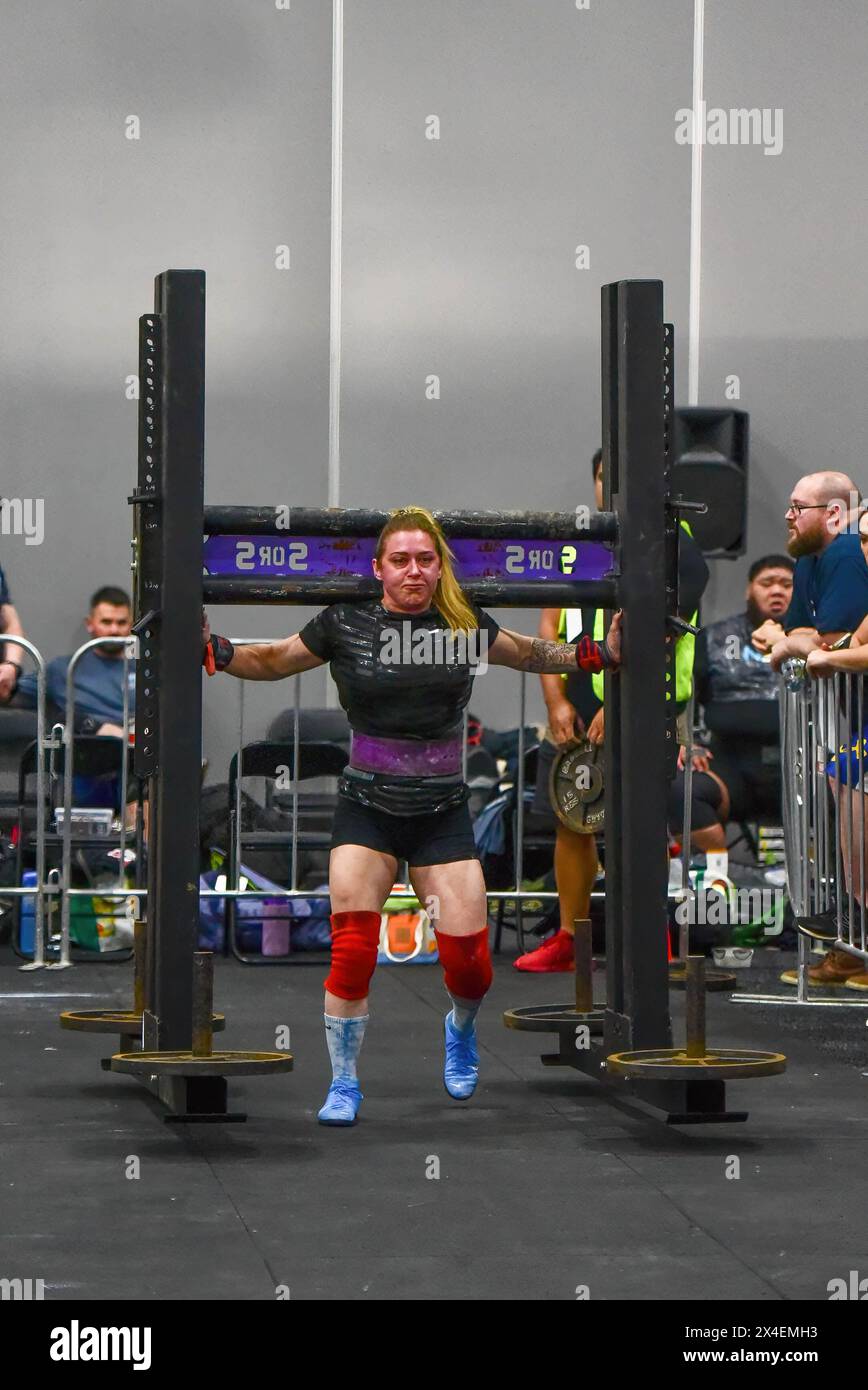 Australian Strongwoman Heidi Ellen is seen in action at 2024 Oceania ...