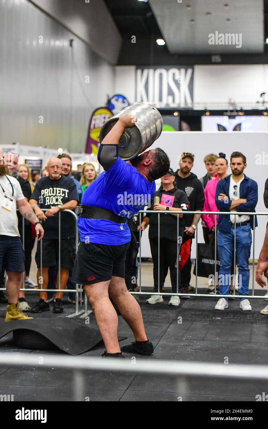 World Strongman competitor Fadi El-masri is seen in action at 2024 ...