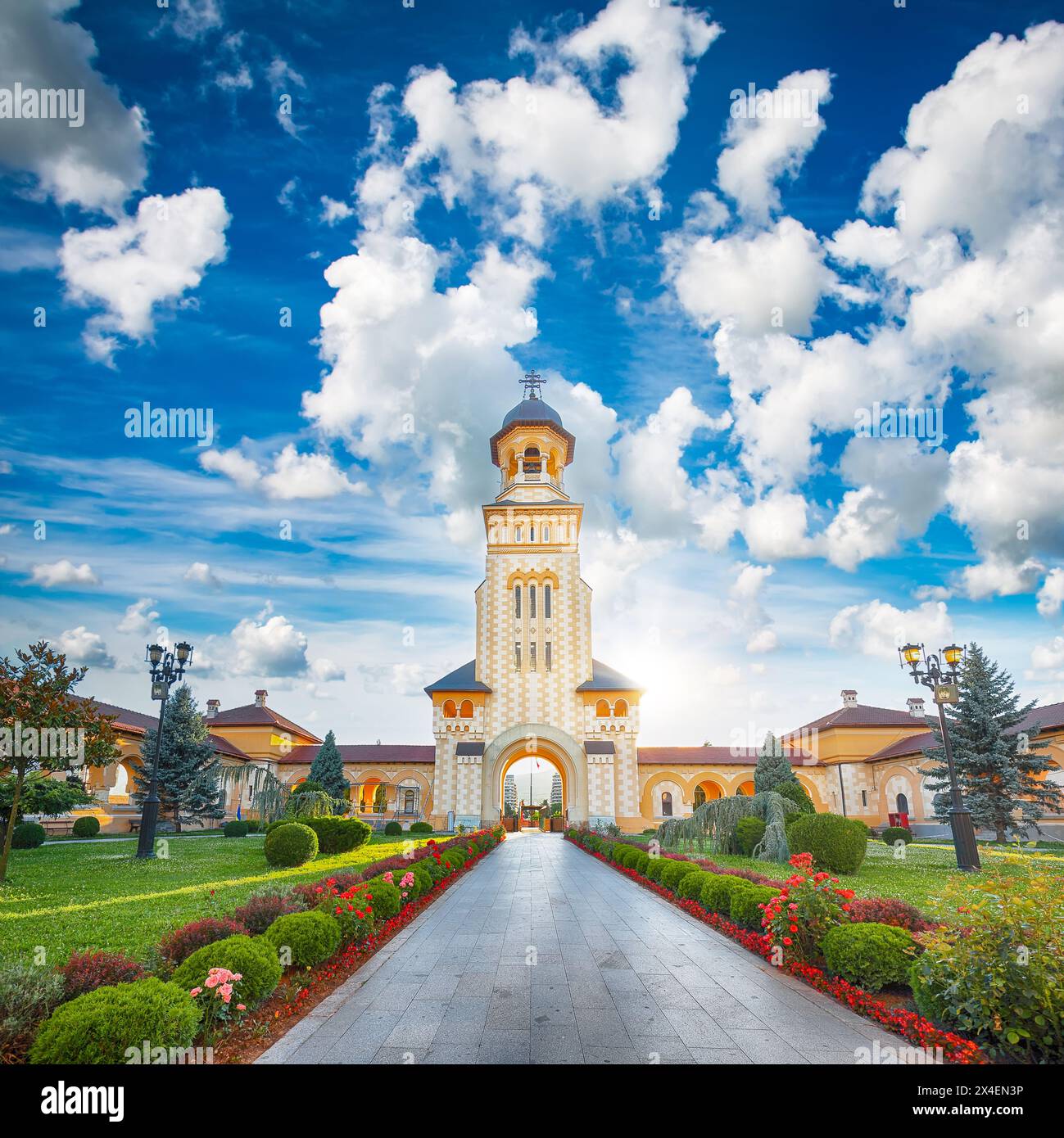 Amazing cityscape with Bell Tower of Orthodox Coronation Cathedral ...