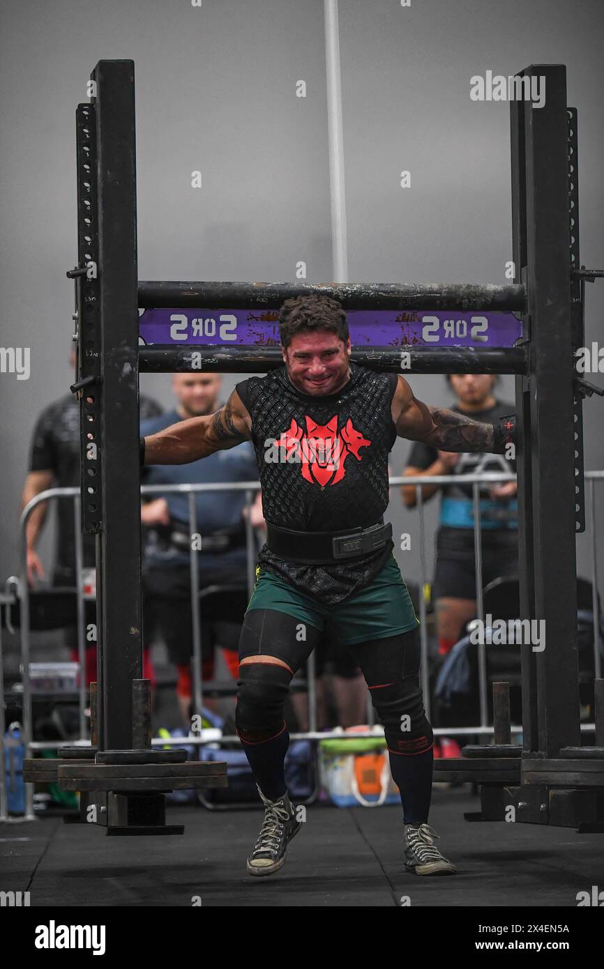 Melbourne, Australia. 13th Apr, 2024. Strongman Luke Keiger is seen ...
