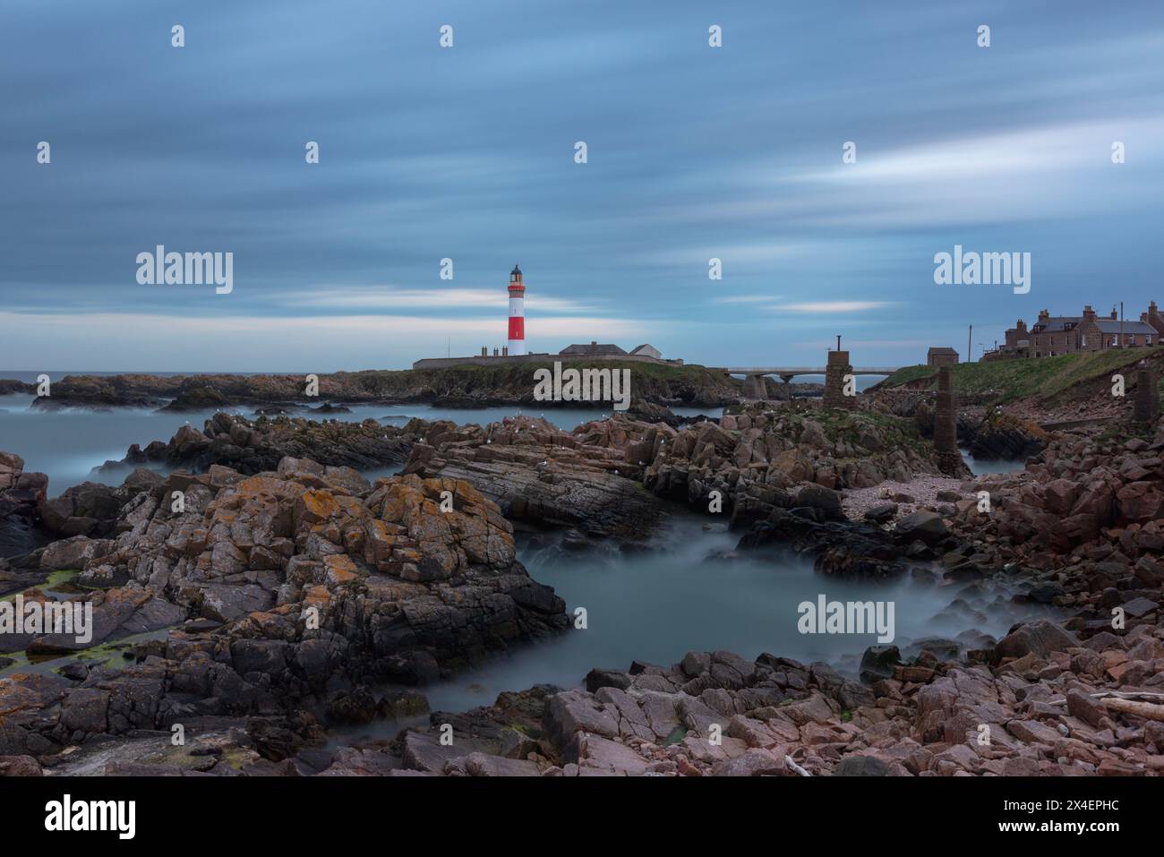 Buchan Ness Lighthouse, Boddam, Aberdeenshire, Scotland Stock Photo - Alamy