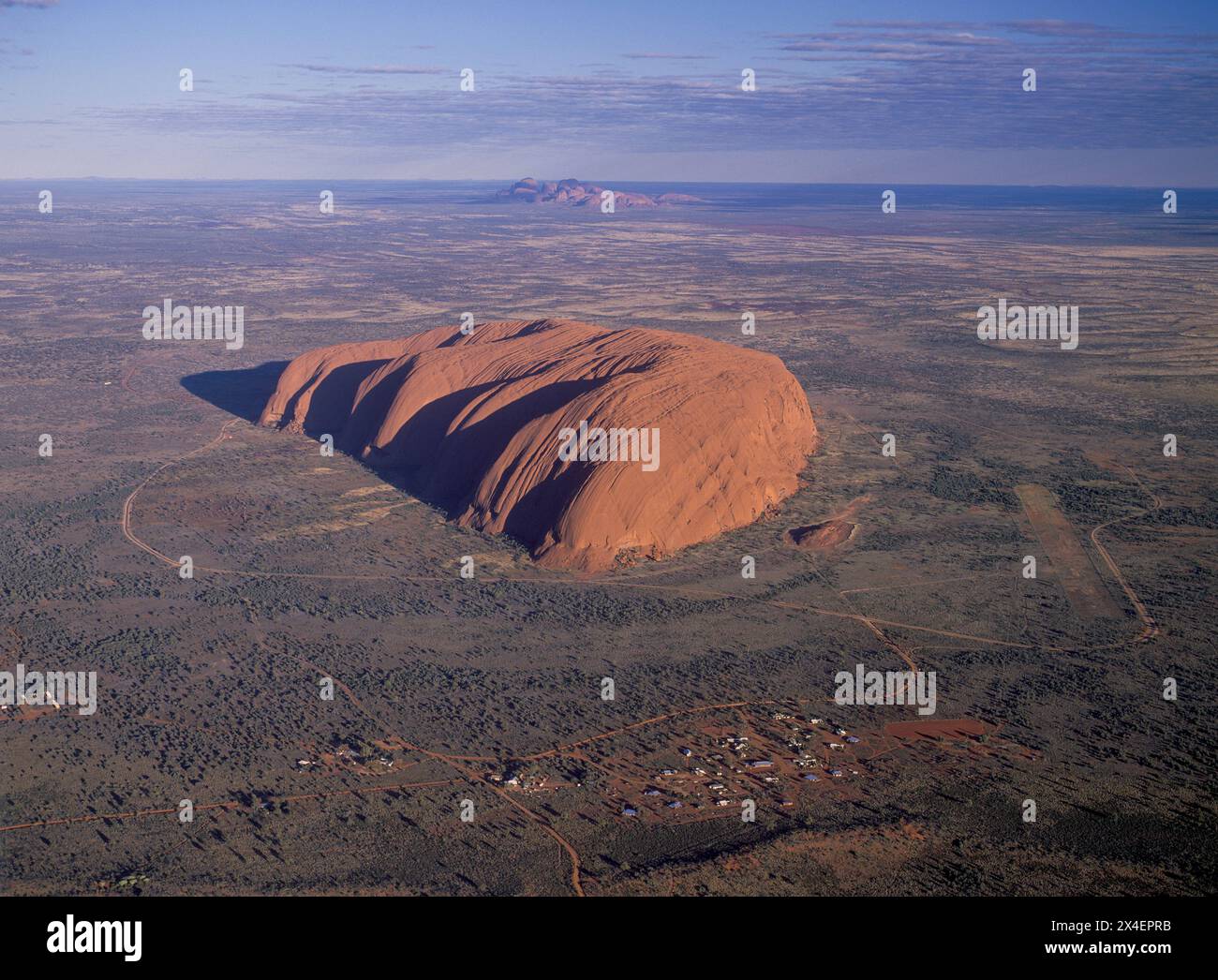 Northern Territory ,Ayers rock , yulara from the air Stock Photo - Alamy