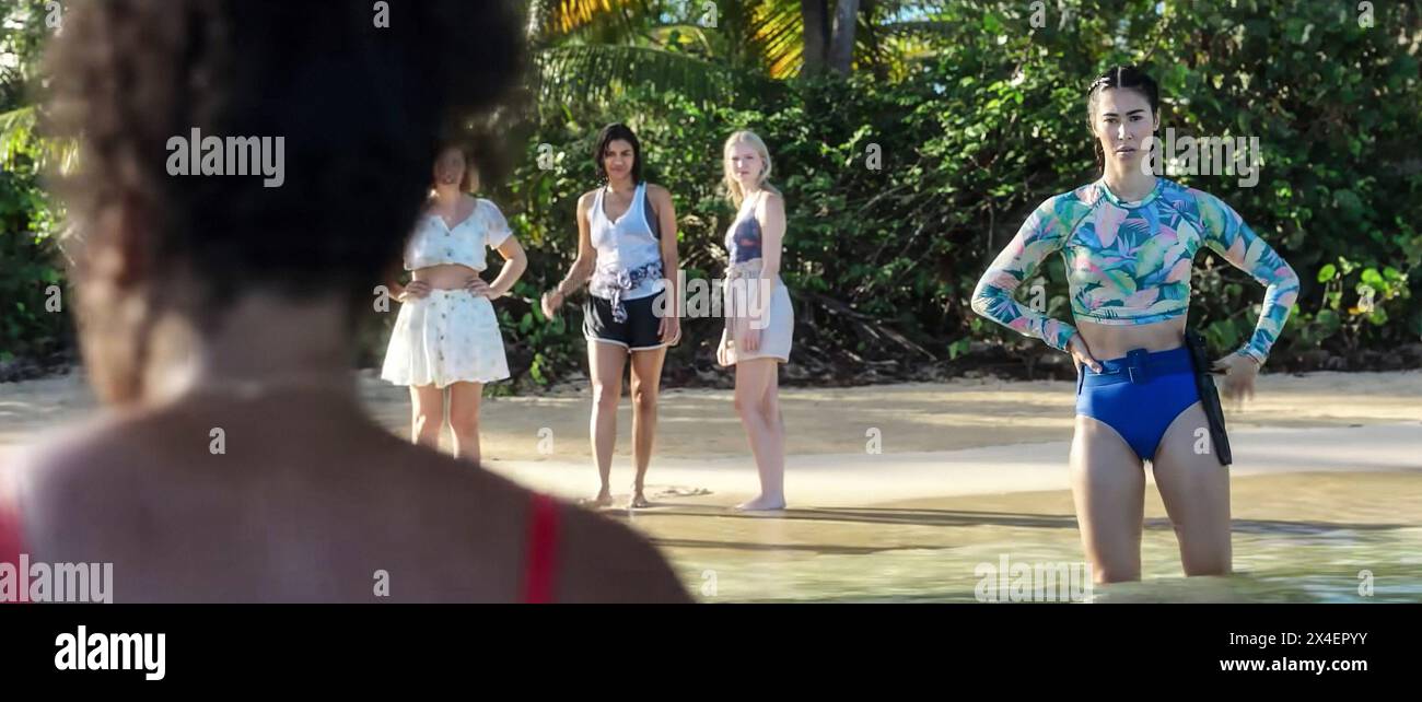 SOMETHING IN THE WATER, from left: Ellouise Shakespeare-Hart (back to camera), Lauren Lyle ...