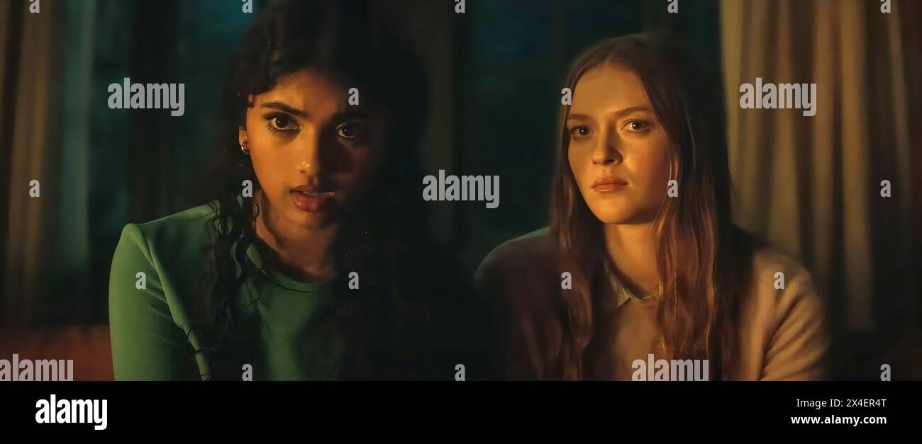 TAROT, from lft: Avantika, Larsen Thompson, 2024. © Screen Gems ...