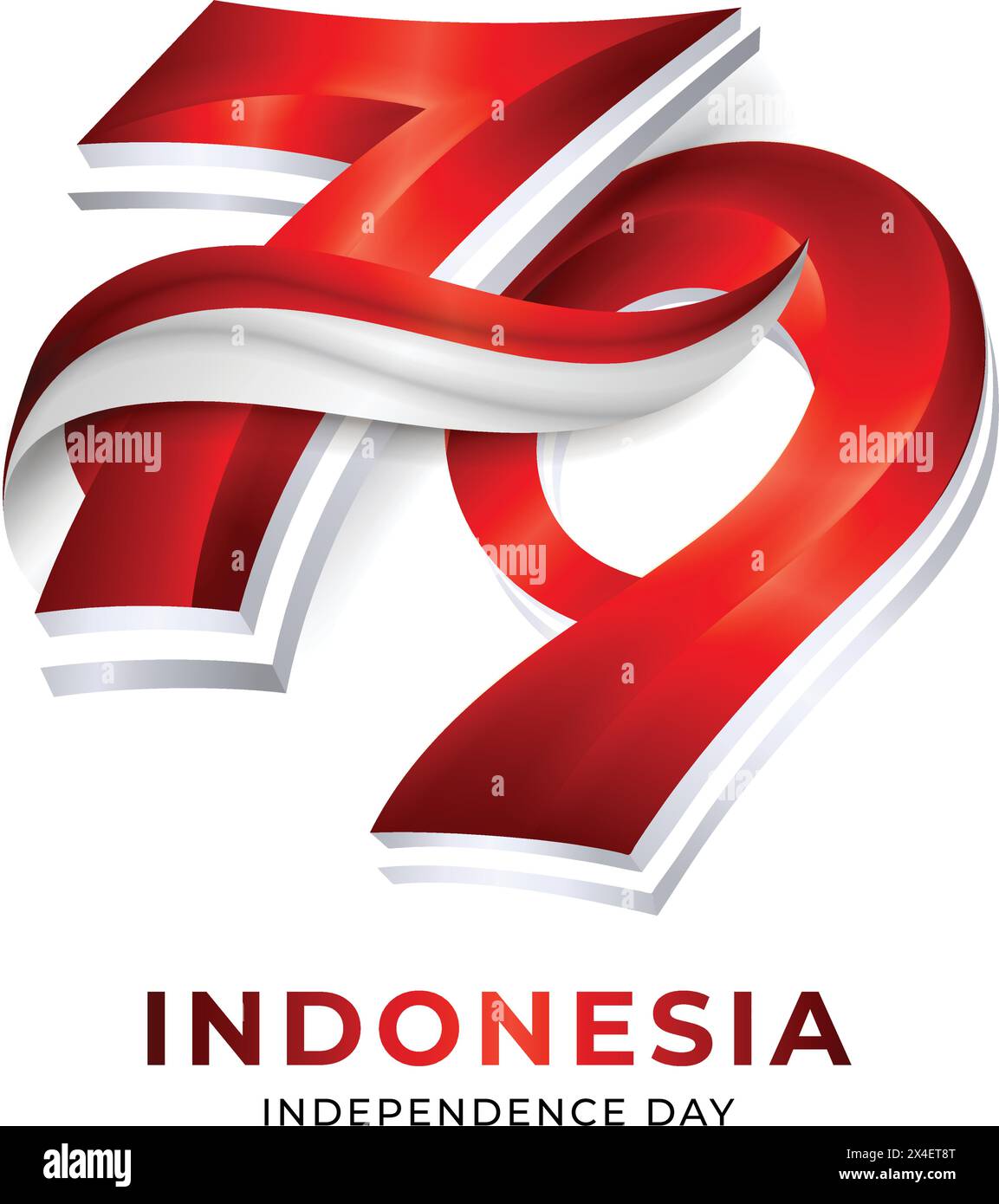 79th Indonesia Independence day, 17 august 2024 concept logo with ...