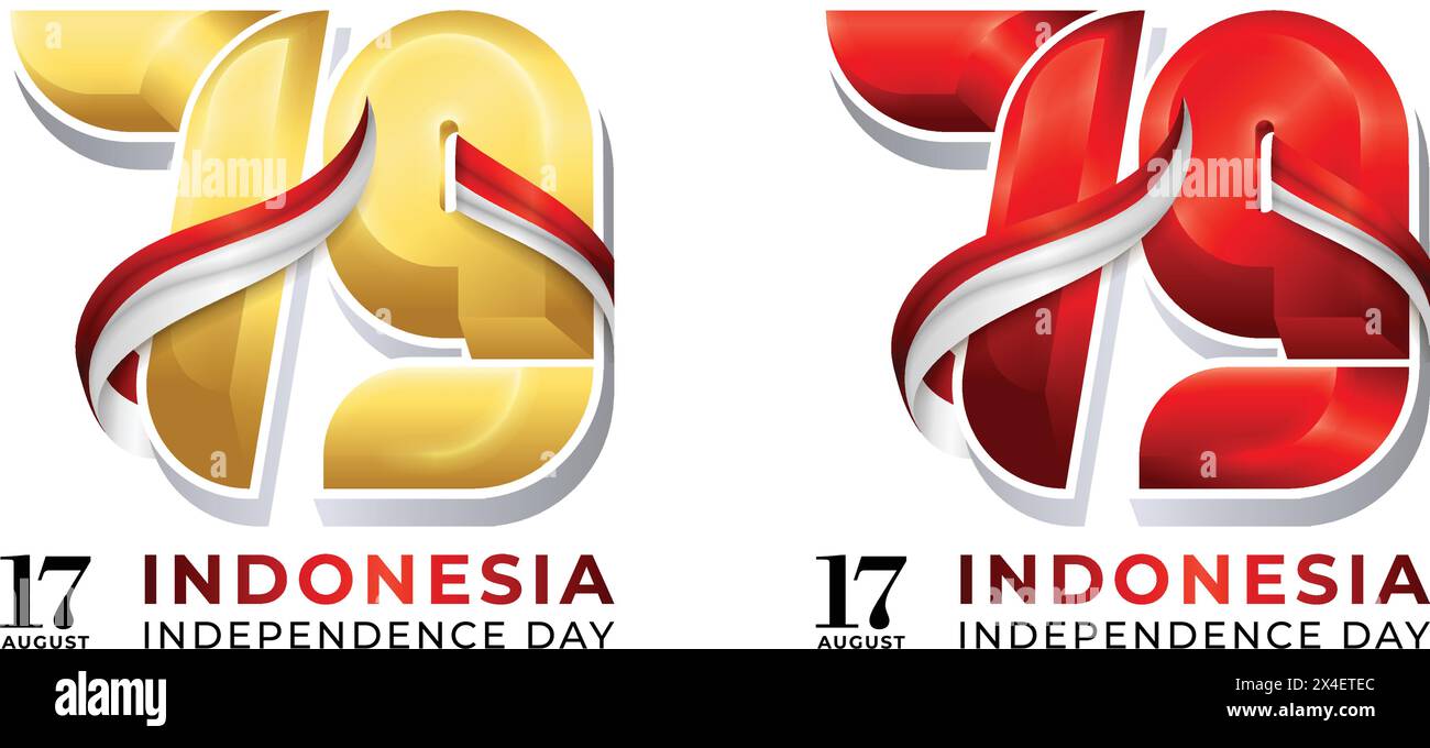 79th Indonesian Independence concept logo, simple, elegant and modern ...