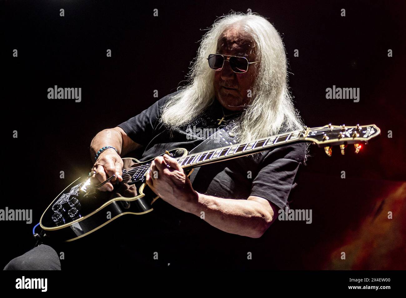 LONDON, ENGLAND: Uriah Heep and Saxon support Judas Priest at Wembley ...