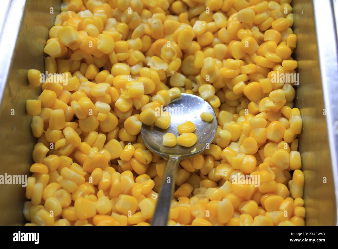 boiled corn salad on a bowl Stock Photo - Alamy