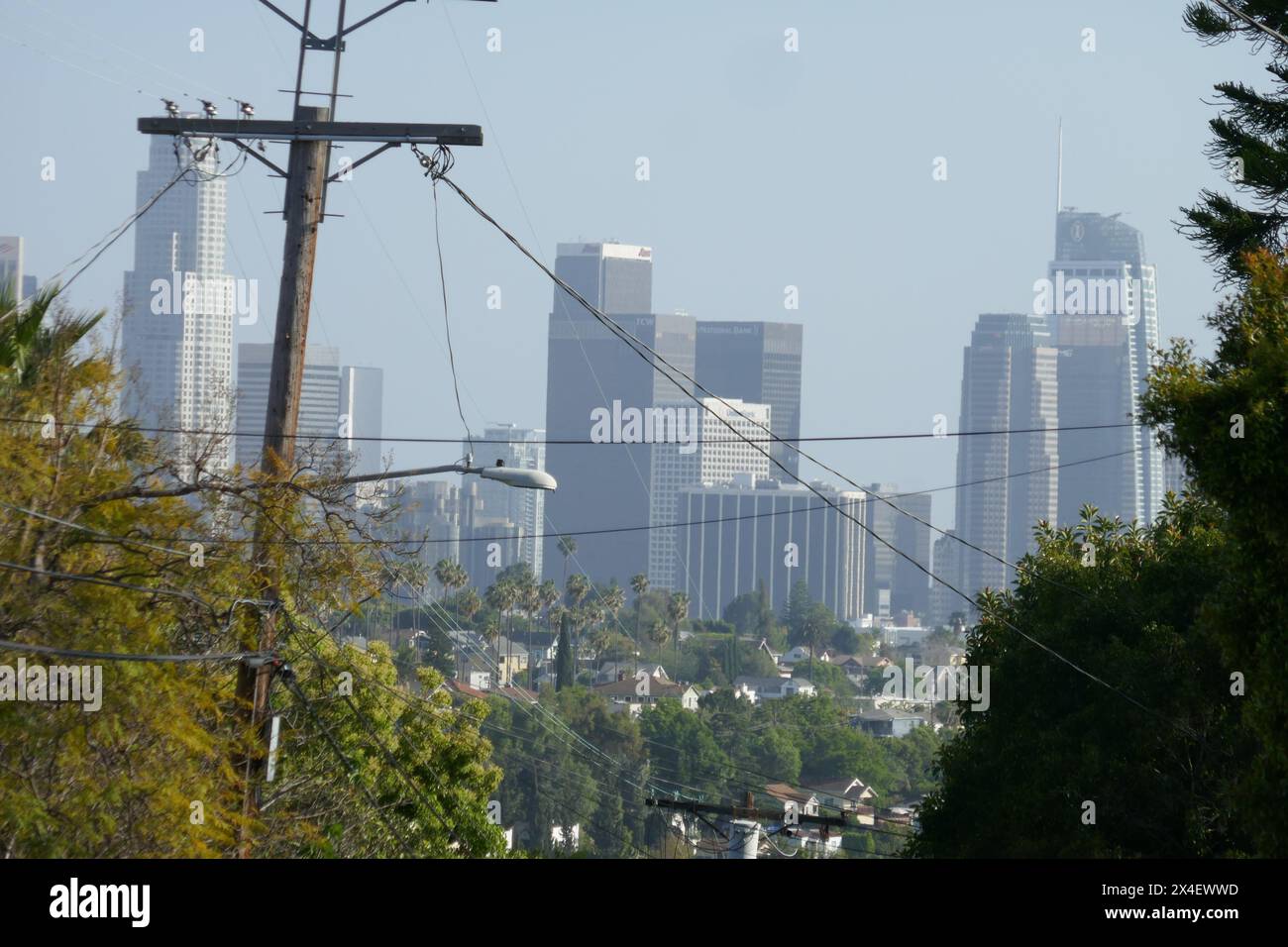 Los Angeles, California, USA 1st May 2024 Downtown LA View from Lemoyne ...