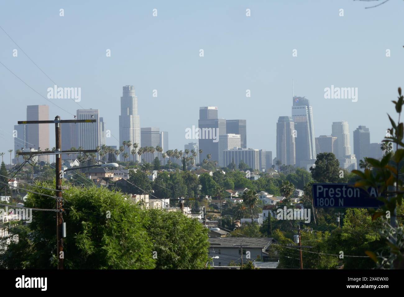 Los Angeles, California, USA 1st May 2024 Downtown La Skyline from ...