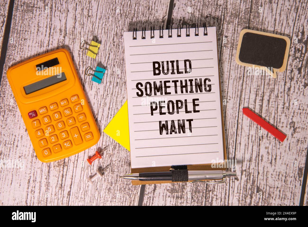 Wooden blocks with words 'Build something people want' Stock Photo - Alamy