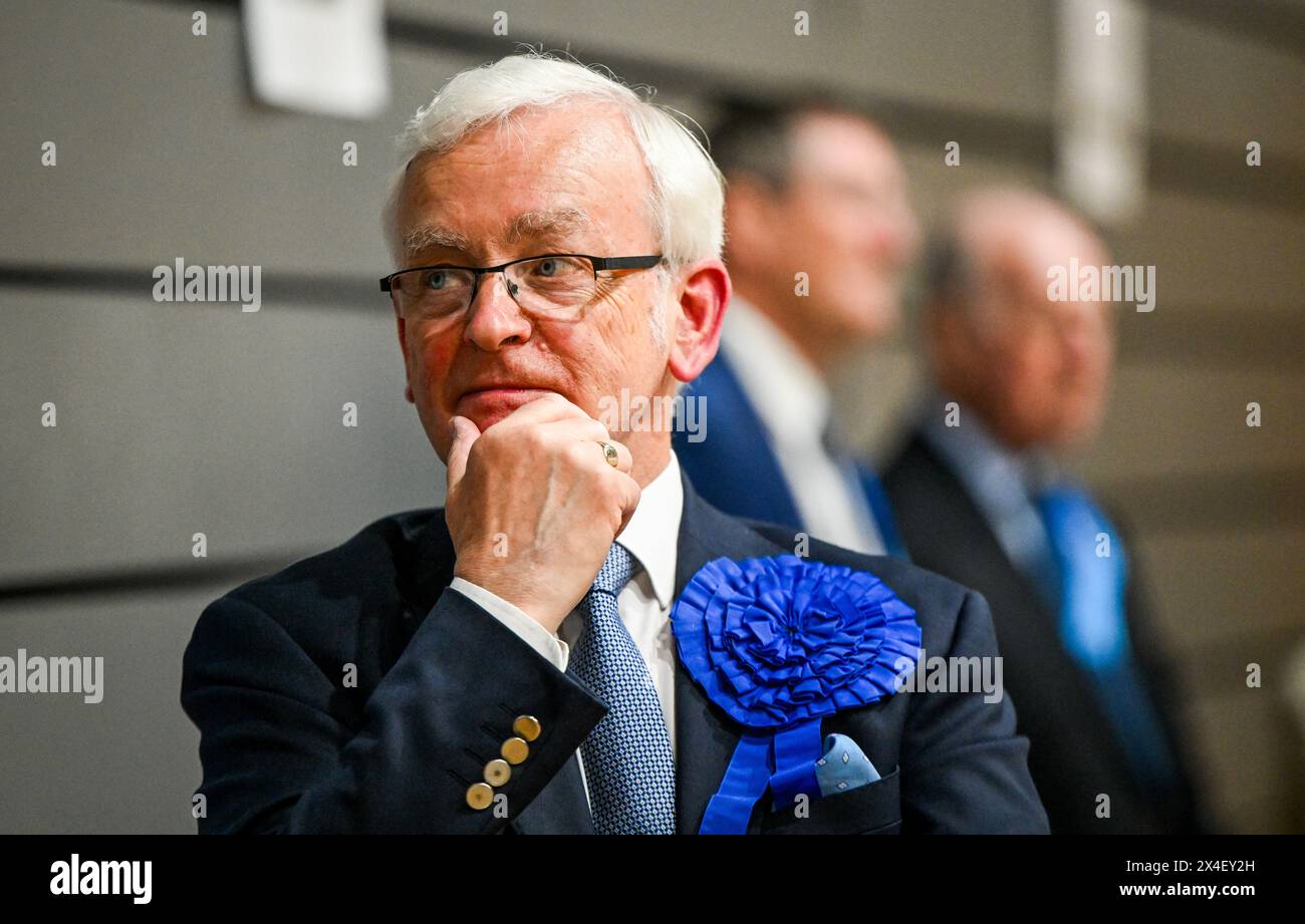 Grimsby, UK. 2nd May 2024. MP for Cleethorpes Martin Vickers during the ...
