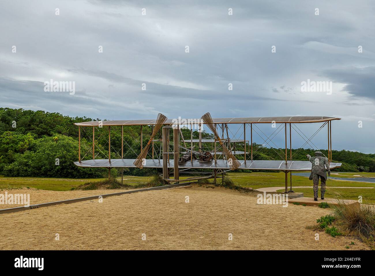 USA, North Carolina, Nags Head. Wilbur and Orville Wright Memorial ...