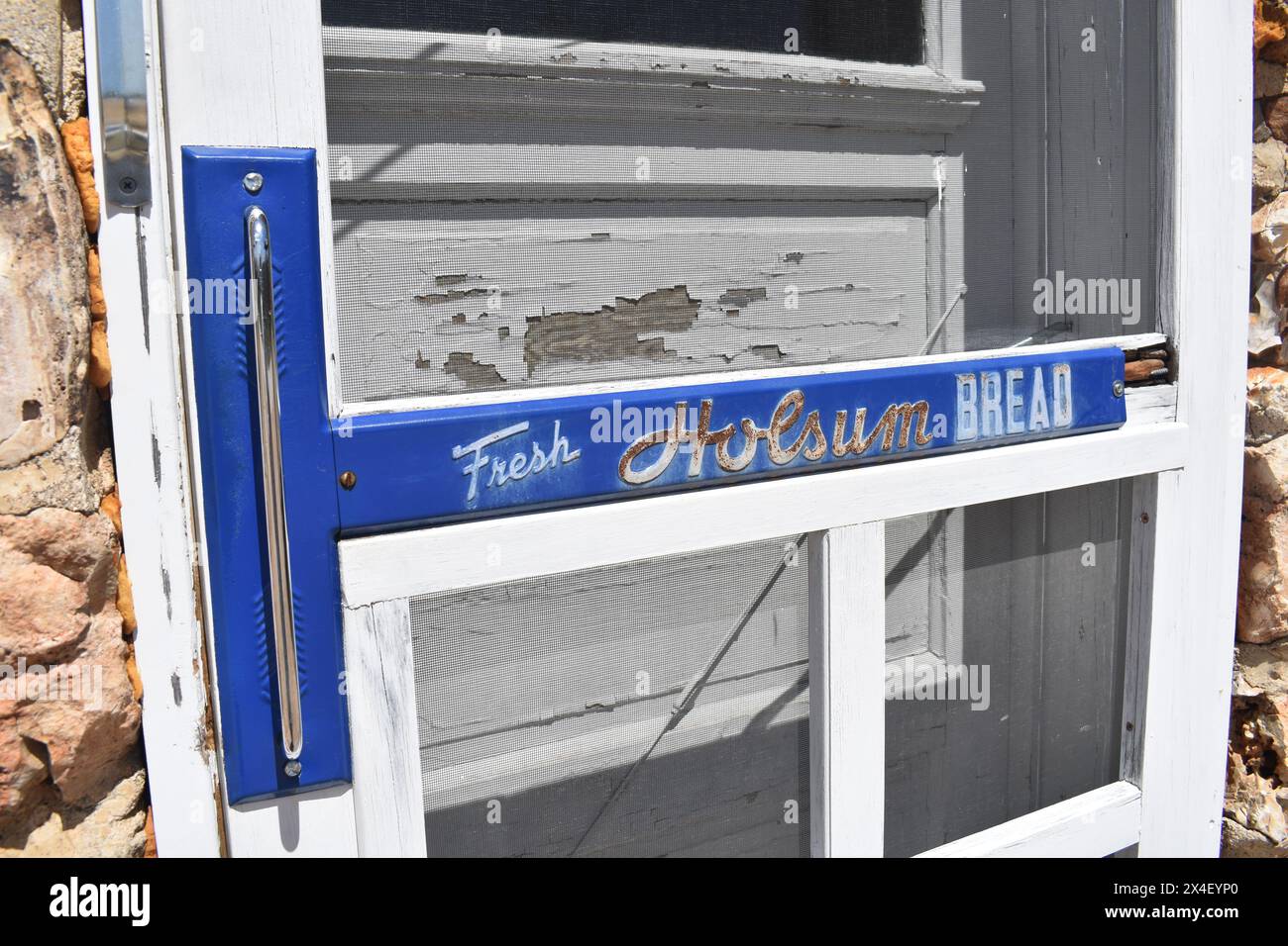 Spencer, MO, United States - 4-13-24. An old Holsum bread ad on the ...