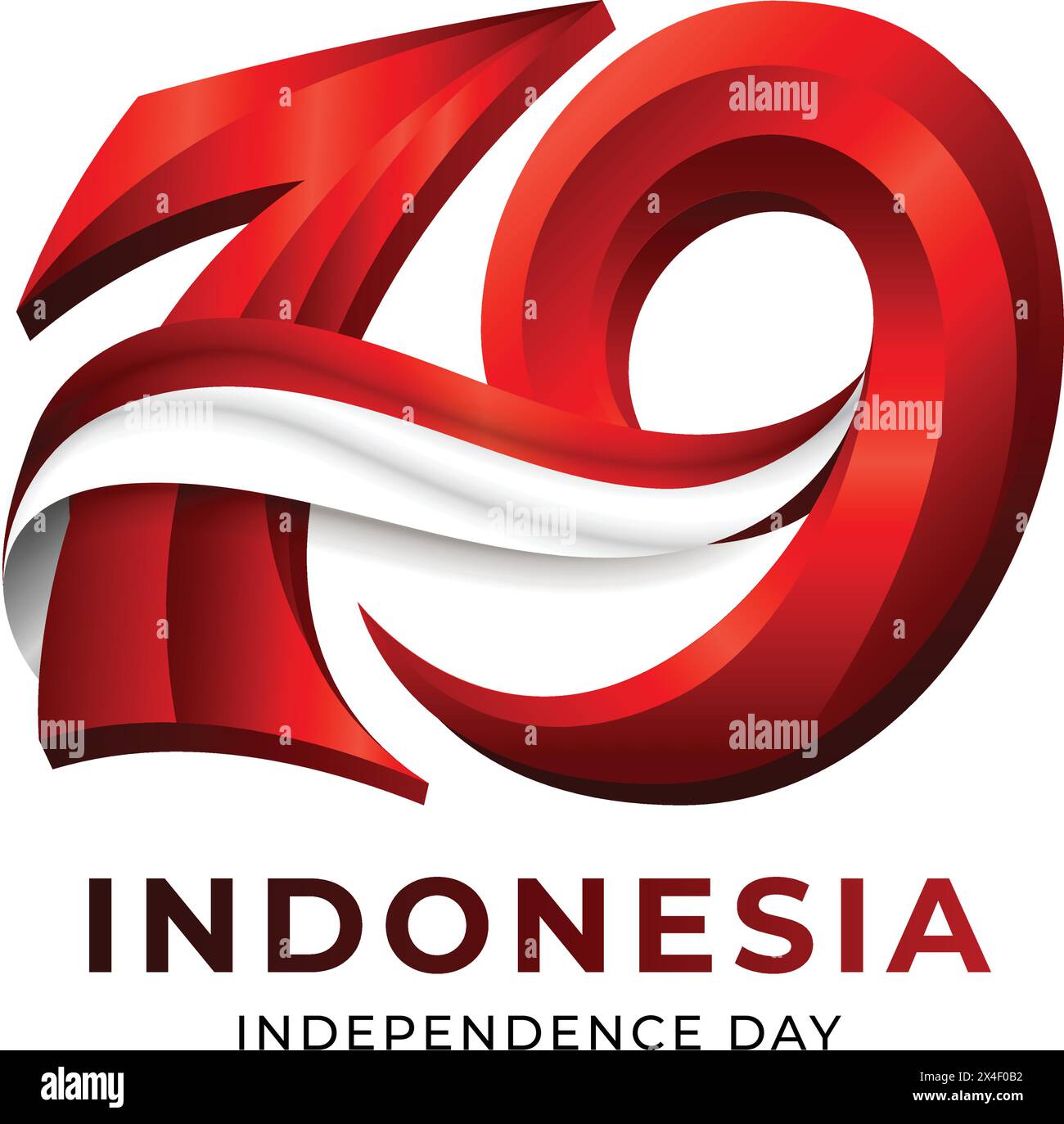 79th Indonesian Independence concept logo. 17 august 2024 IKN ...