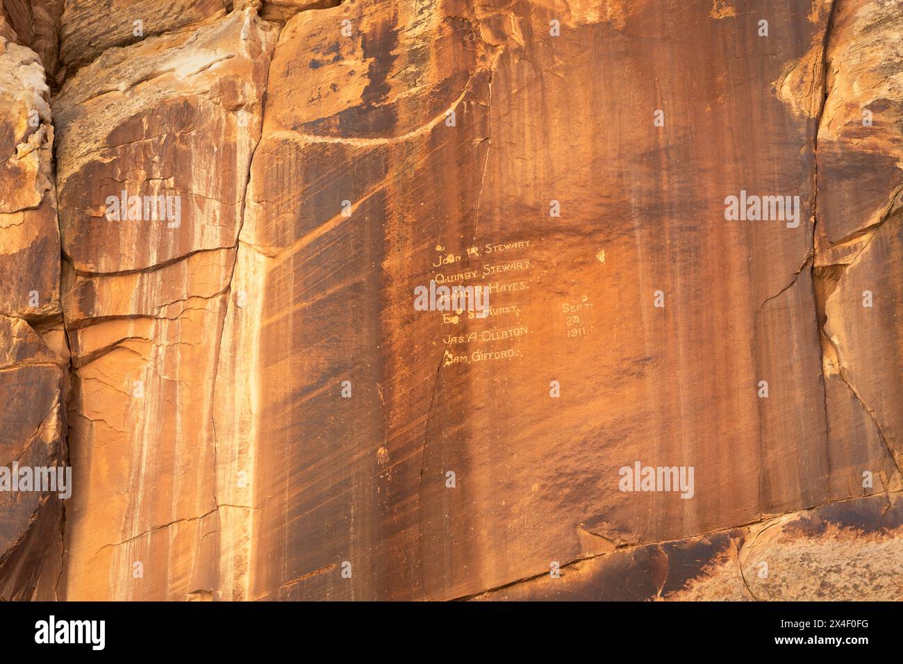 Capitol Gorge graffiti Stock Photo - Alamy