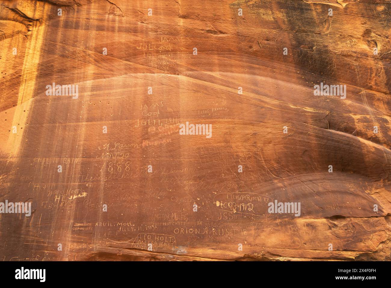 Capitol Gorge graffiti Stock Photo - Alamy