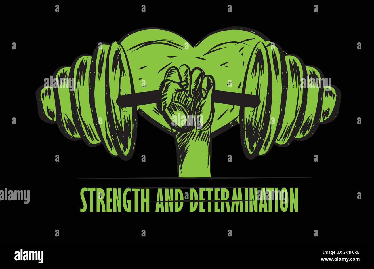 Determination fitness Stock Vector Images - Alamy
