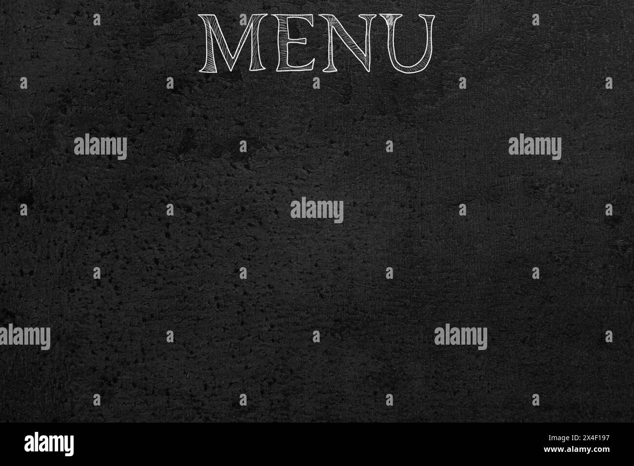 Black surface with word Menu as background. Mockup for design Stock ...