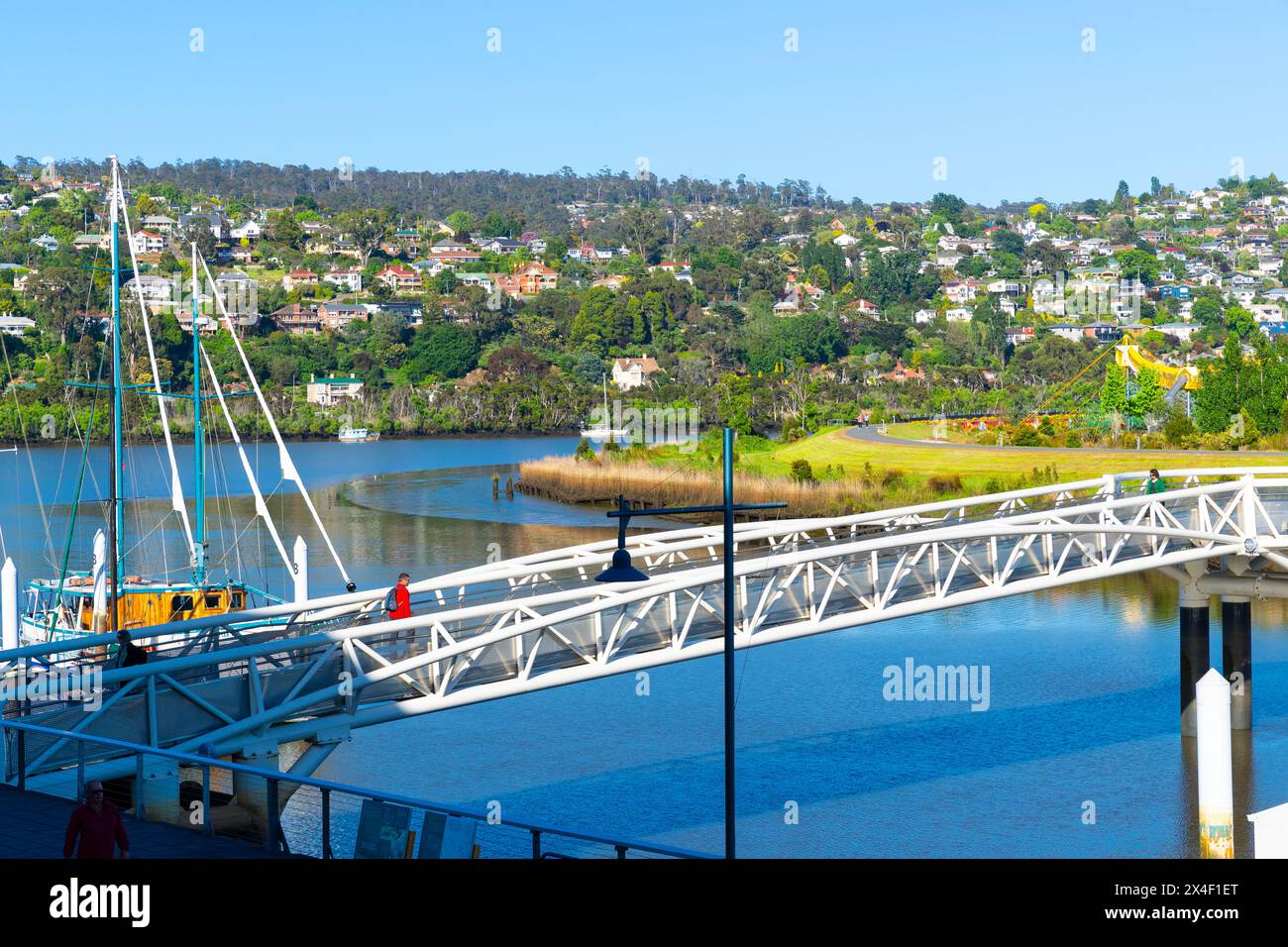 North Bank Pedestrian Bridge in Seaport, Launceston, Australia at the ...